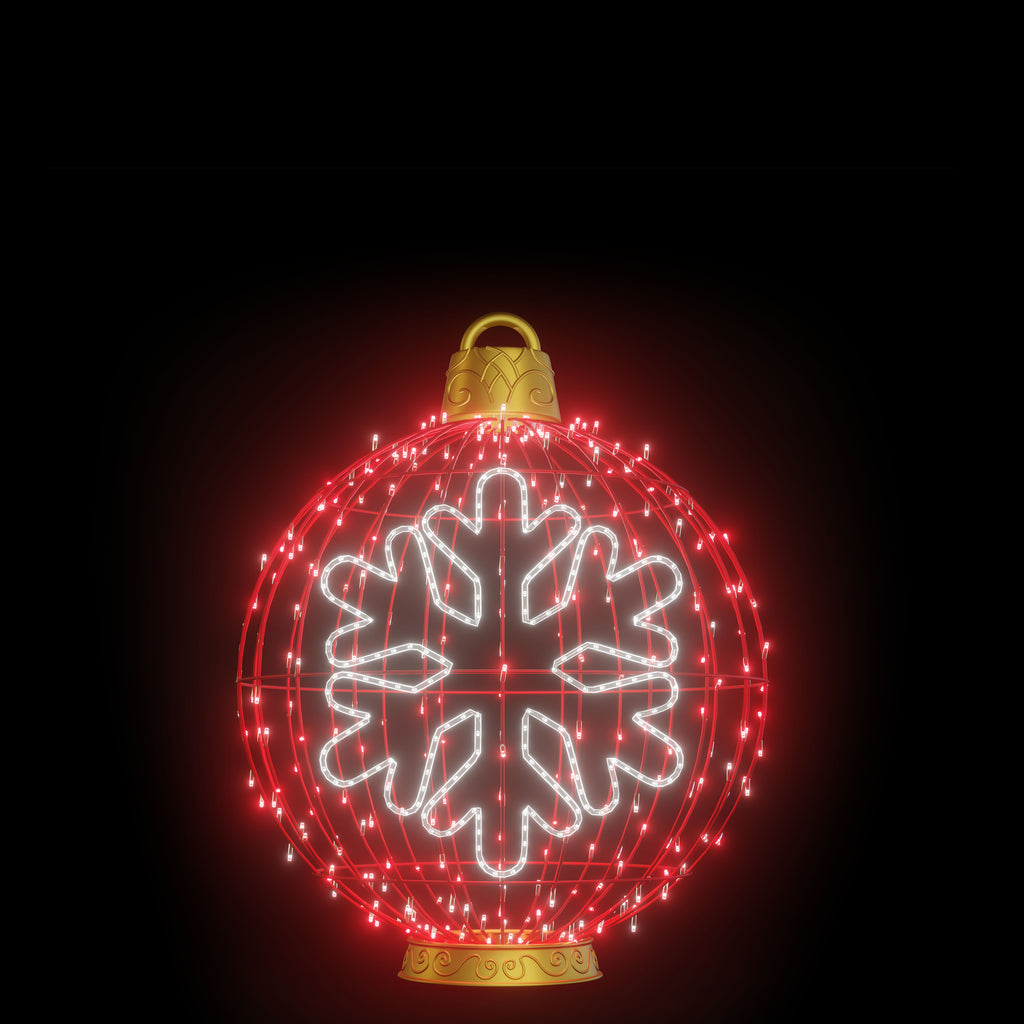 Christmas Ball "snowflake" (red) – universalstatues