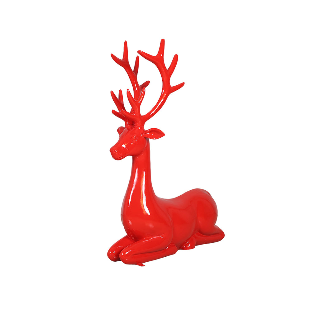 STAG SITTING (RED) – universalstatues